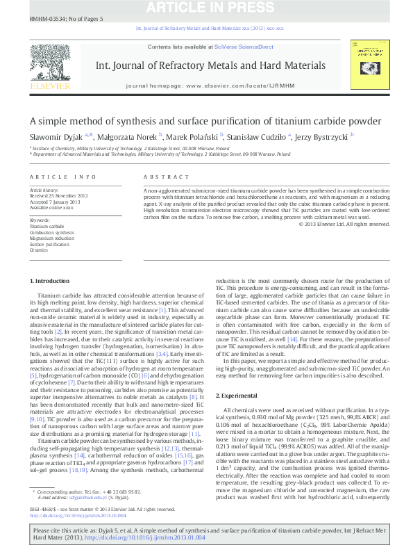 21 WC simple synthesis method
