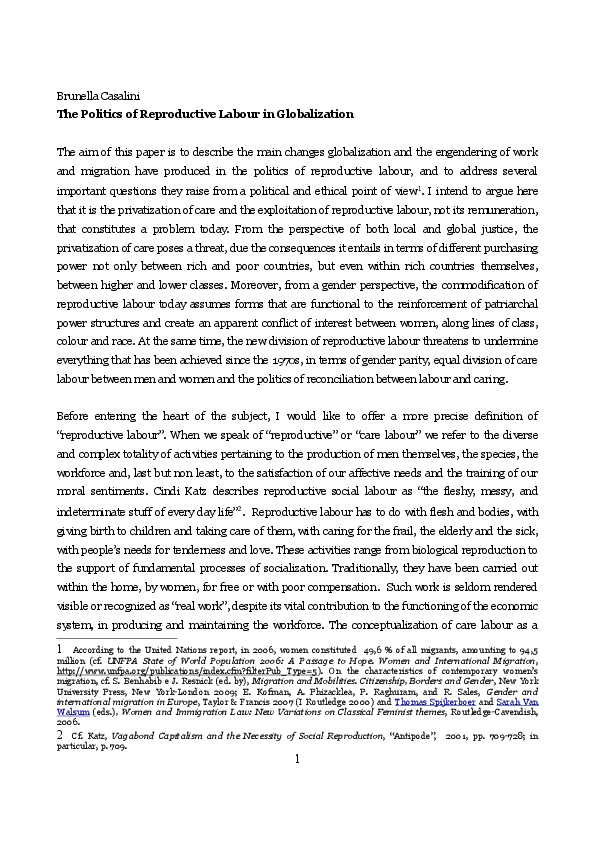 (PDF) reproductive labour