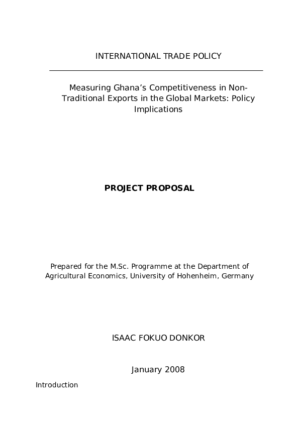 (DOC) MSC Proposal Export Competitiveness