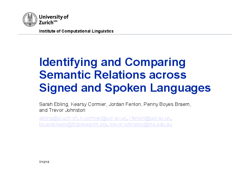 (PDF) (2013) Identifying and comparing semantic relations across signed and spoken languages
