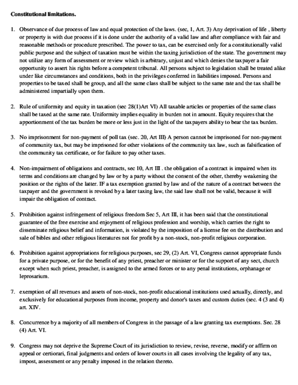 (DOC) Constitutional limitations