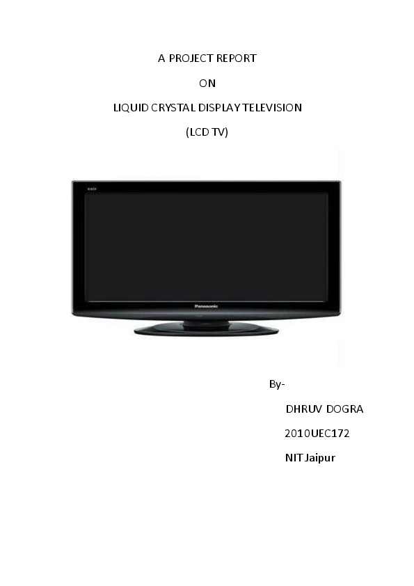 (DOC) LCD- Basic Principle and Production