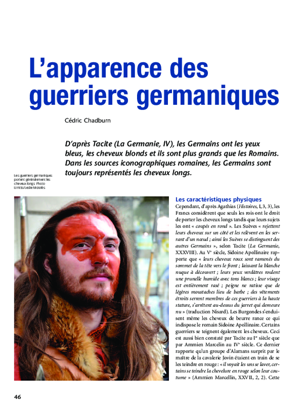 (PDF) L'apparence des guerriers germaniques à l'époque des influences ...