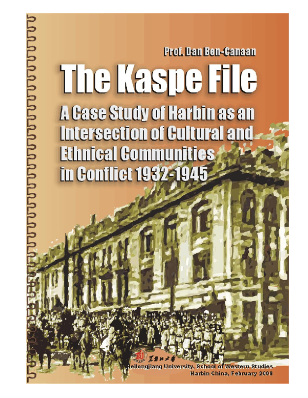 (PDF) The Kaspe File: A Case Study of Harbin as an Intersection of ...