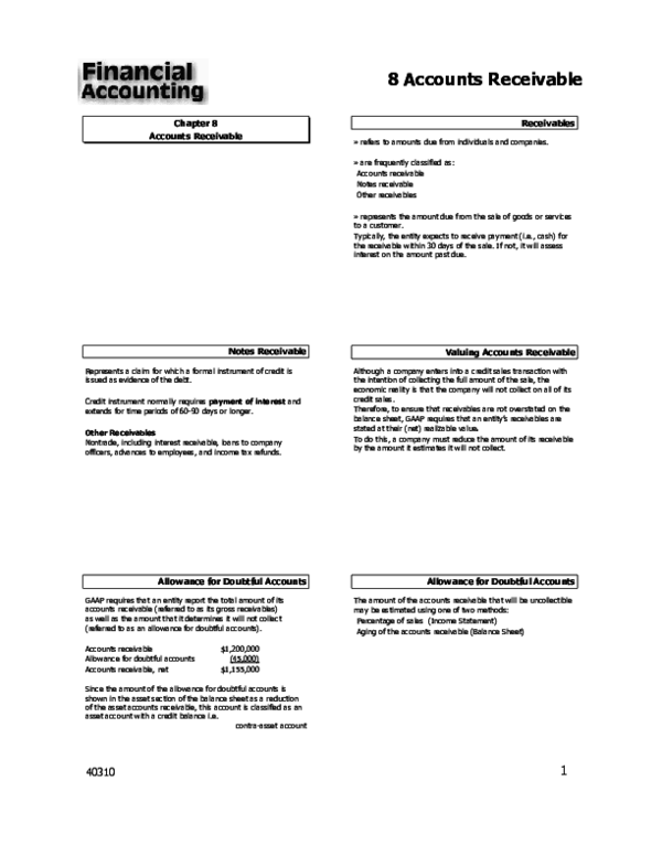 (PDF) 08 Notes Accounts Receivable