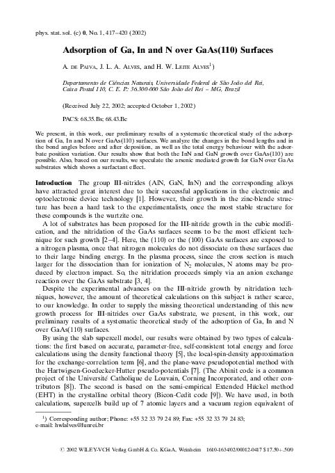Adsorption of Ga, In and N over GaAs(110) Surfaces