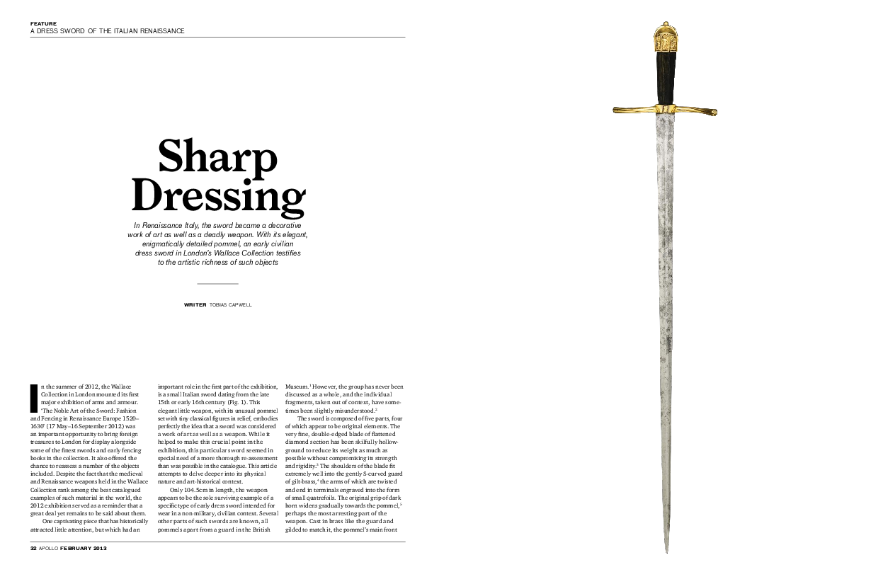 A Dress Sword of the Italian Renaissance
