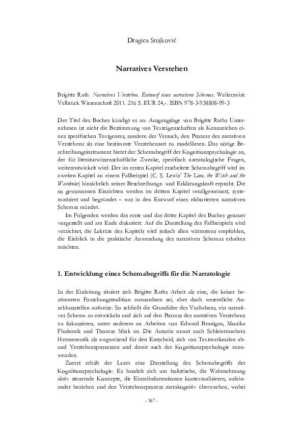 (PDF) Narratives Verstehen - Brigitte Rath