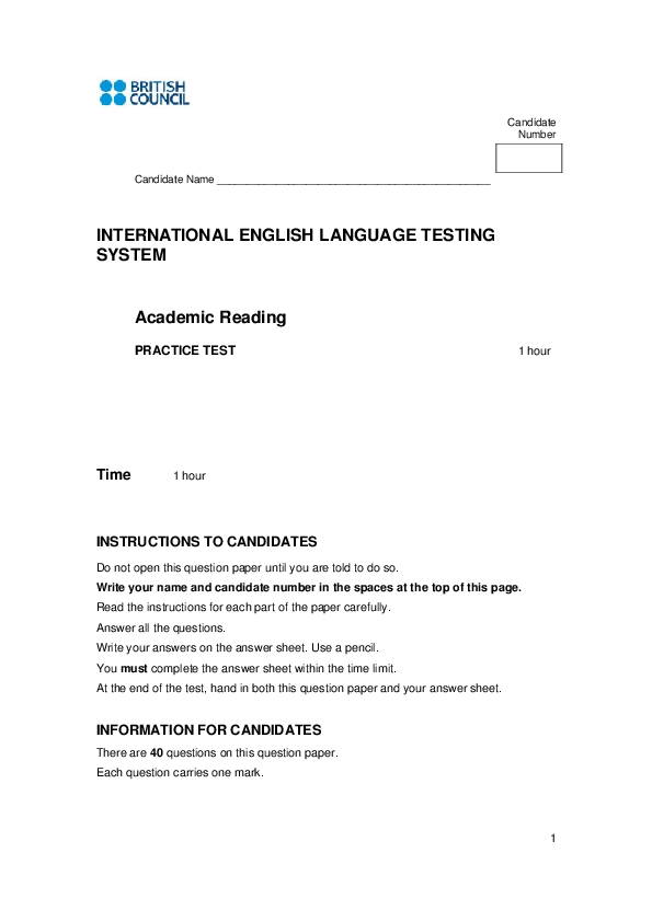 (PDF) IELTS: Reading Practices & Writing