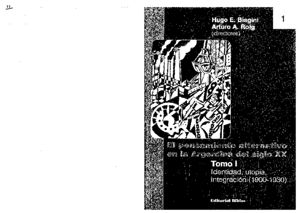 (PDF) “La raíz aborigen como imaginario alternativo”. En Biagini, Hugo ...
