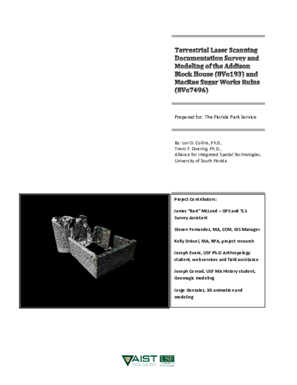 (PDF) Terrestrial Laser Scanning Documentation of the Addison ...