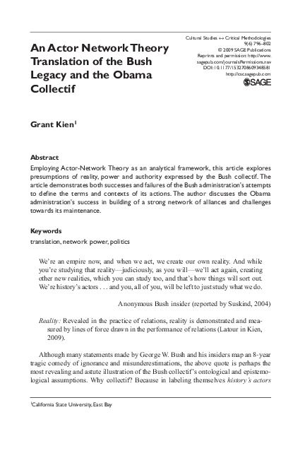 (PDF) ANT Translation of Bush Legacy