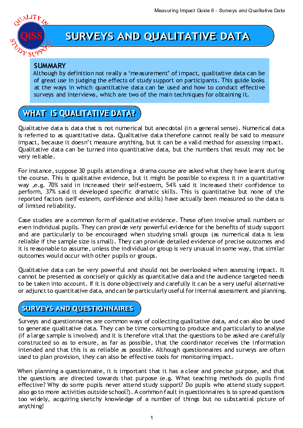 (PDF) 6 - Qualitative data and survey