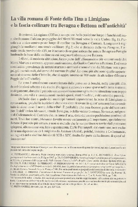 La villa romana di Fonte della Tina a Limigiano e la fascia collinare ...