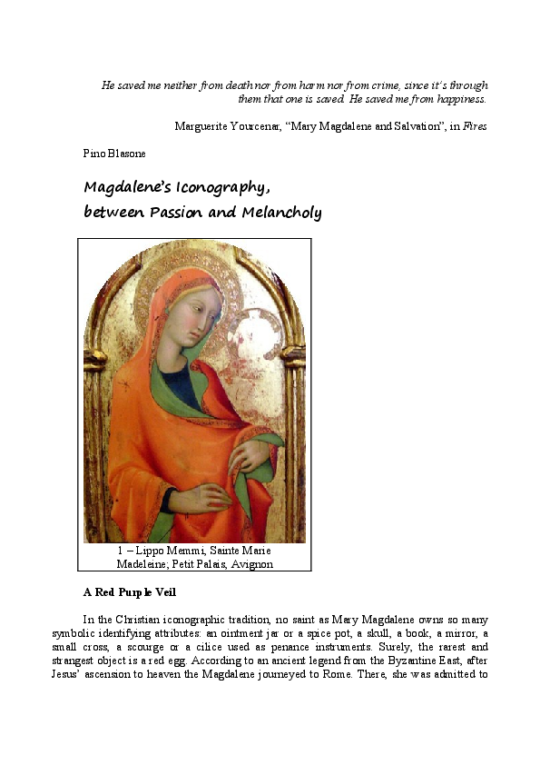 (PDF) Magdalene's Iconography