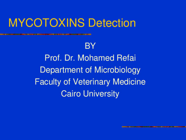 (PPT) Mycotoxins detection
