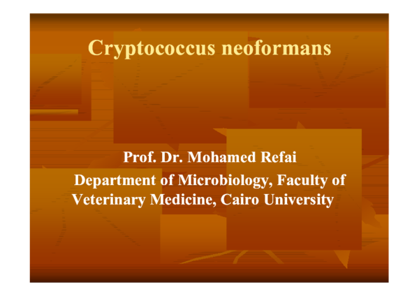 (PDF) Cryptococcus neoformans