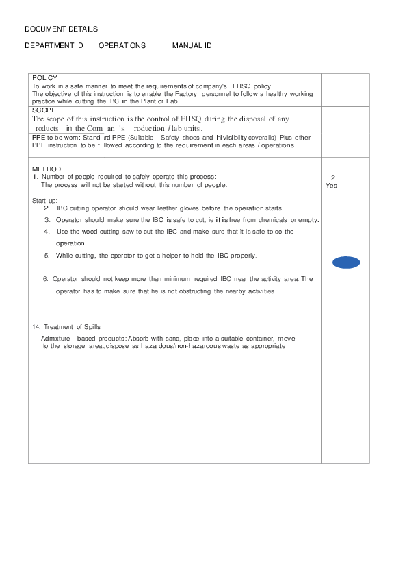 (DOC) IBC CUTTING PROCEDURE