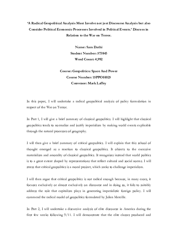 (DOC) A Radical Geopolitical Analysis Must Involve not just Discourse ...