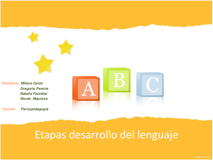 (PPT) Etapas desarrollo del lenguaje