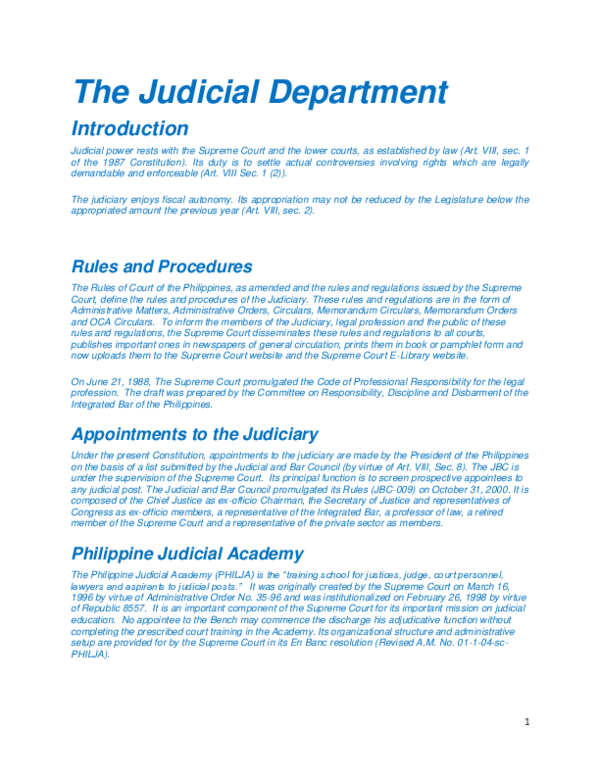 (PDF) The Judicial Department