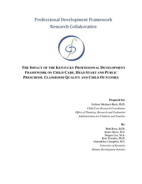 (PDF) The Impact of the Kentucky Professional Development Framework on ...