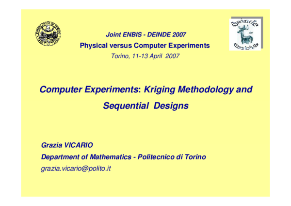 (PDF) Computer Experiments Kriging Methodology