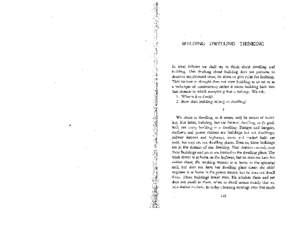 (PDF) heidegger building dwelling thinking