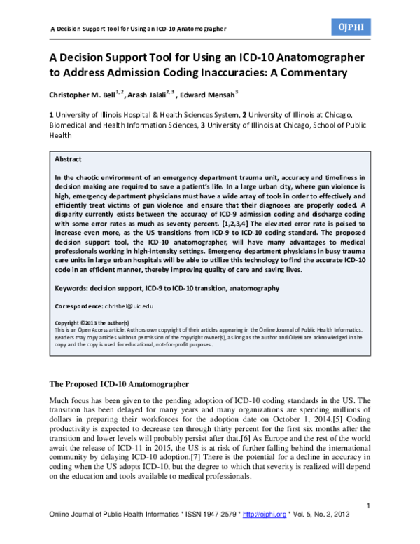 (PDF) A Decision Support Tool for Using an ICD-10 Anatomographer to ...