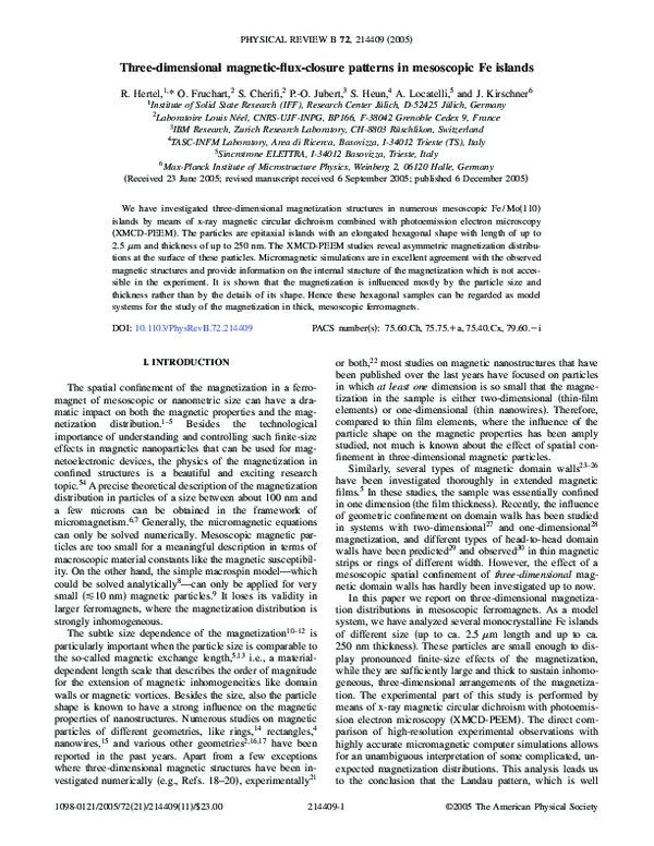 (PDF) Three-dimensional magnetic-flux-closure patterns in mesoscopic Fe ...