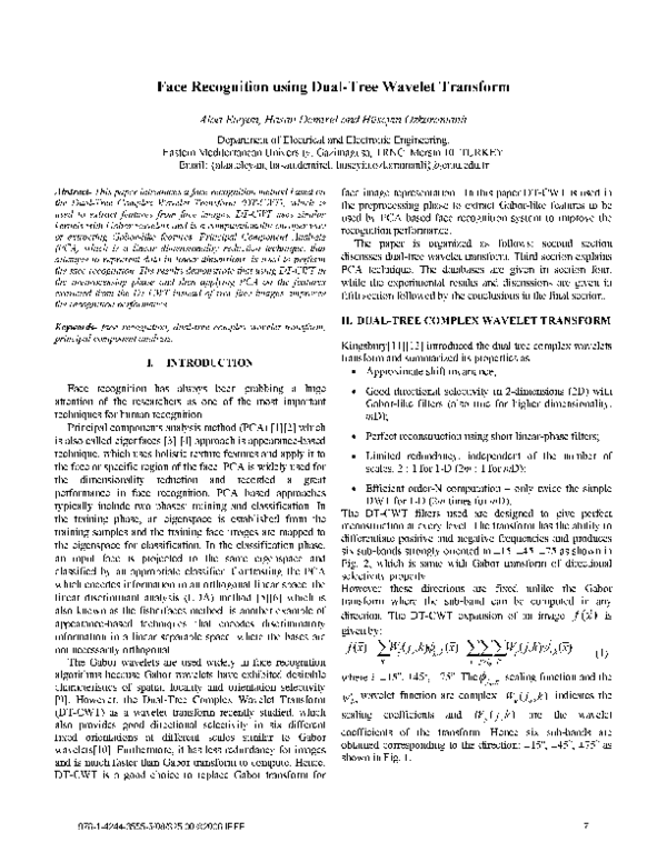 Pdf Face Recognition Of Face Images With Hidden Parts Using Gabor Wavelets And Pca Ahmed