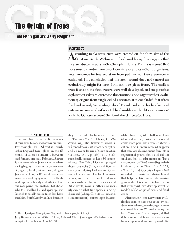 (PDF) Evolution of Trees