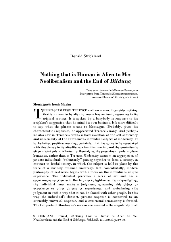 (PDF) Nothing Human is Alien to Me