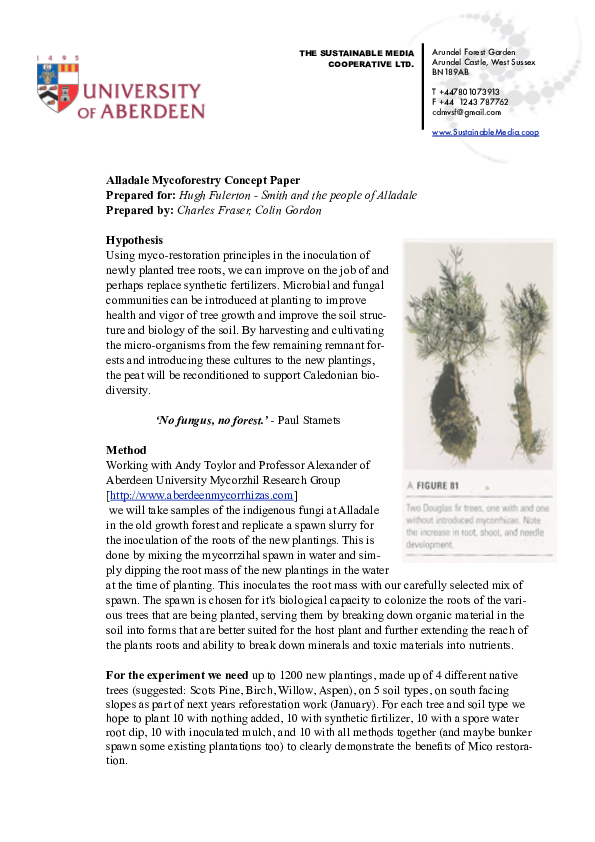 (PDF) Alladale Mycoforestry Experiment