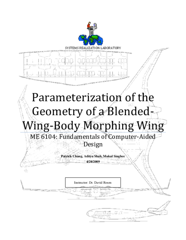 (PDF) Parameterization of the Geometry of a Blended Wing Body Morphing Wing