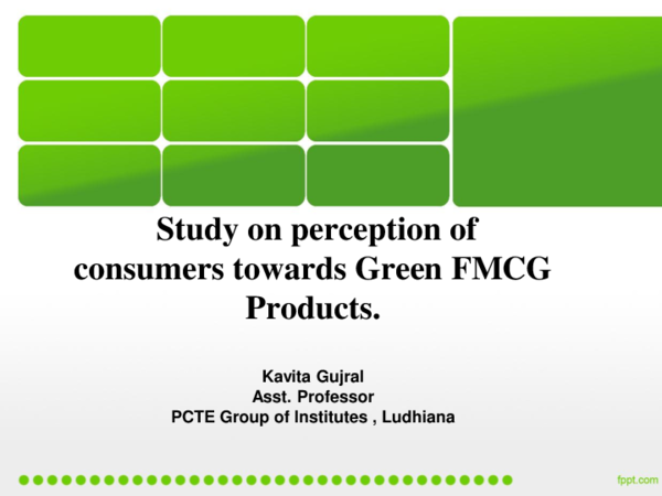 (PPT) Green marketing in FMCG