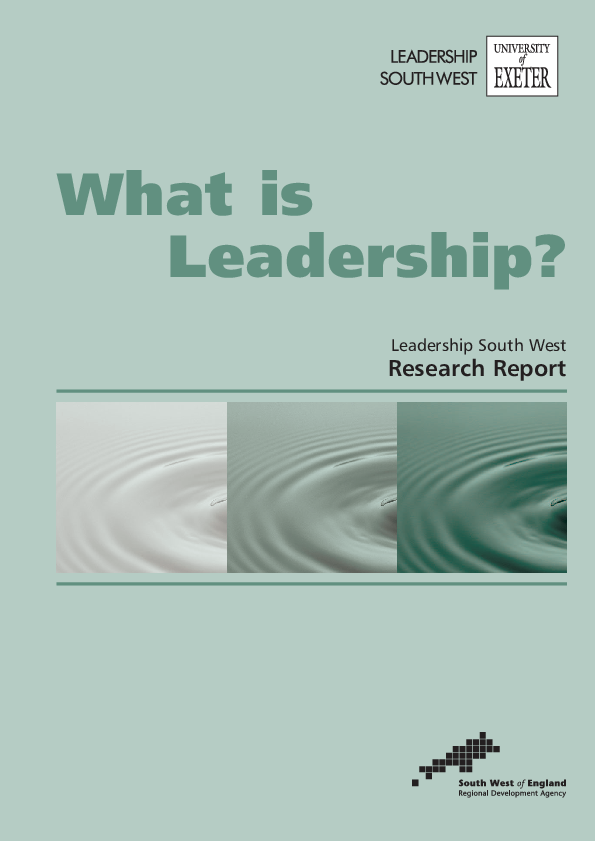 (PDF) Leadership South West Research Report What is Leadership? What is ...