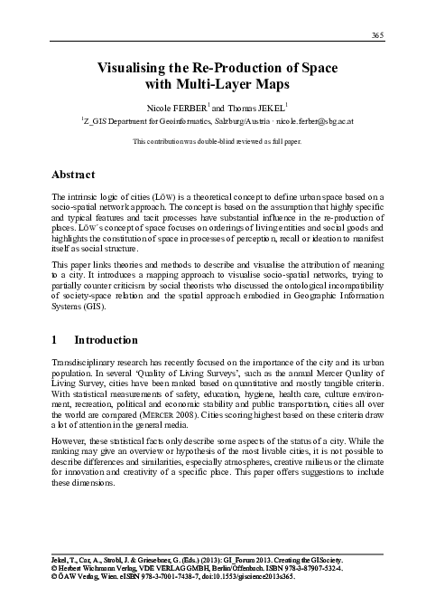 (PDF) Visualising the Re-Production of Space with Multi-Layer Maps - Nicole Ferber - Thomas Jekel