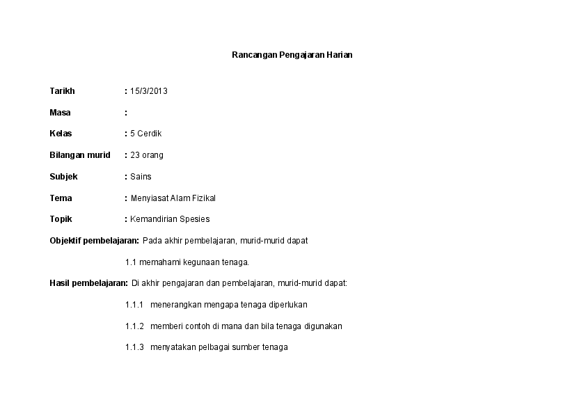 (DOC) rph 5e tenaga format umum