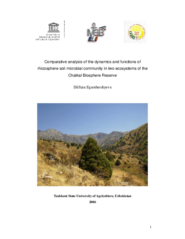 (PDF) Comparative analysis of the dynamics and functions of rhizosphere soil microbial community ...