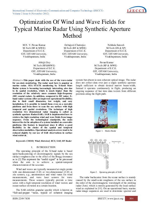 (PDF) Optimization Of Wind and Wave Fields for Typical Marine Radar ...