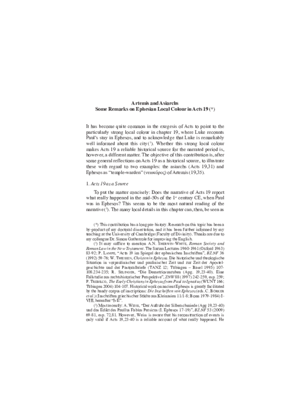 (PDF) "Artemis and Asiarchs," in Biblica 90 (2009), 334-355.