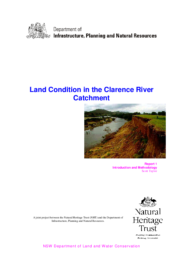 (PDF) Land Degradation in the Clarence River Catchment - Report I ...