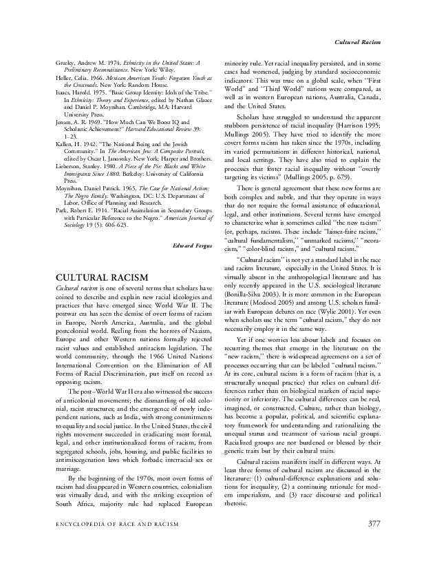 (PDF) Cultural Racism