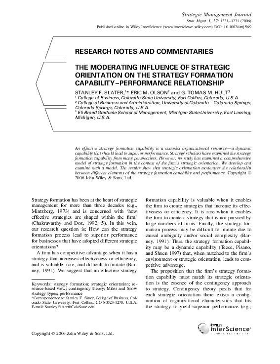 (PDF) Strategy Safari A Guided Tour Through The Wilds Of Strategic ...