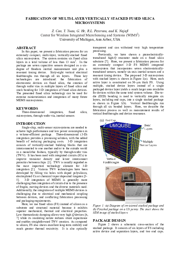 (PDF) FABRICATION OF MULTI-LAYER VERTICALLY STACKED FUSED SILICA ...