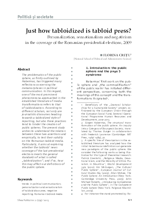 Just how tabloidized is tabloid press? Personalization, sensationalism ...