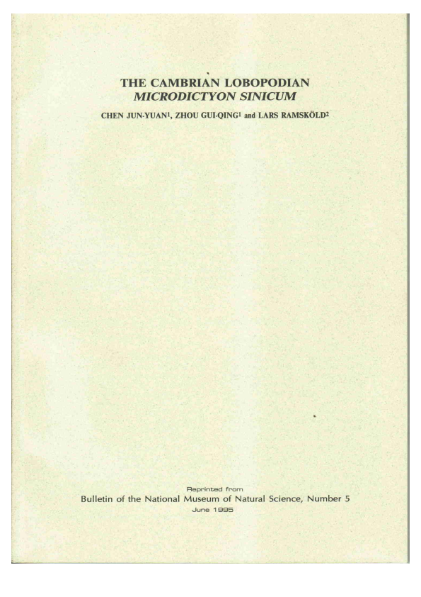 (PDF) The Cambrian lobopodian Microdictyon sinicum