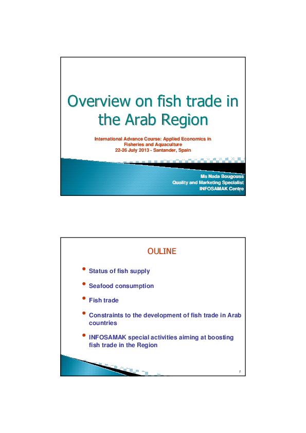 (PDF) Overview on fish trade in the Arab Regionthe Arab Region. Case ...
