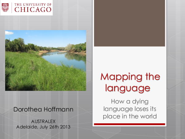 (PDF) Mapping the Language: How a dying language loses its place in the ...